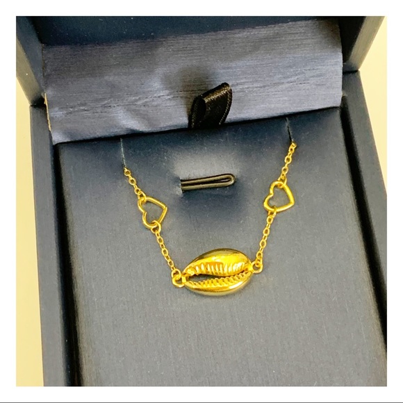 Jewelry | Gold Vermeil Sterling Silver Heart And Cowrie Puka Shell ...